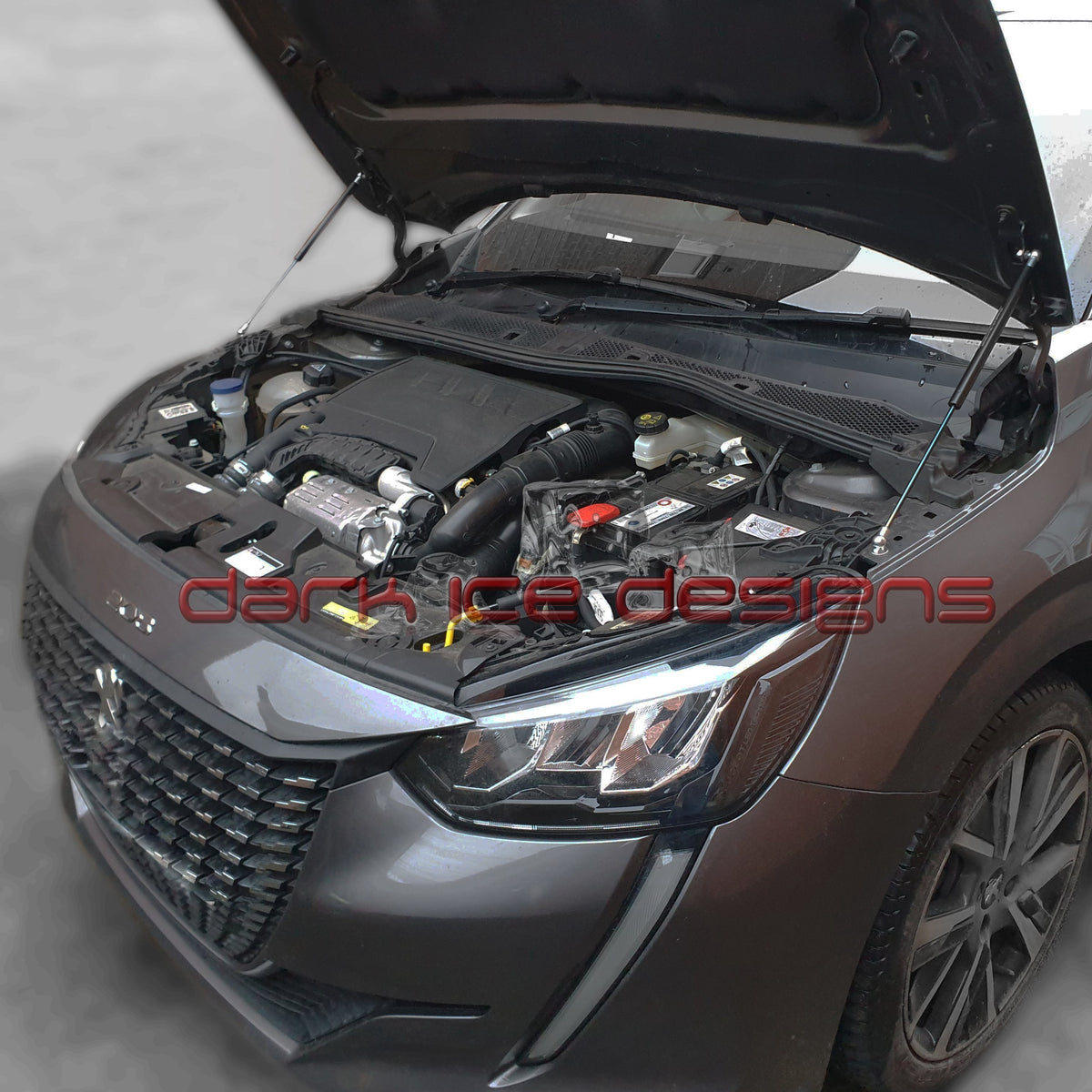 Peugeot 208 mk2 2019+ Bonnet Hood Gas Strut Lifter Kit – Dark Ice Designs
